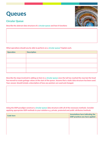 Circular Queue Data Structure - Scaffold and ANSWERS | Teaching Resources Circular Queue Data Structure - Scaffold and ANSWERS | Teaching Resources