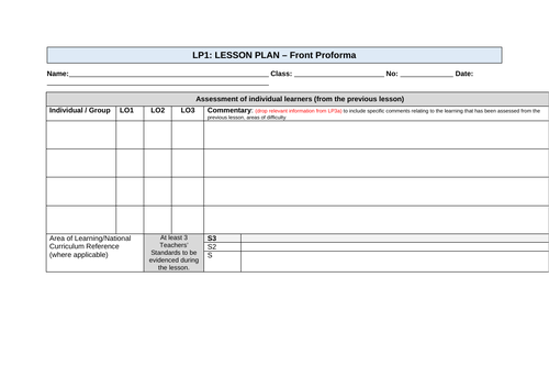 Lesson Plan Forms | Teaching Resources