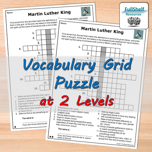 Martin Luther King Reading Comprehension | Teaching Resources