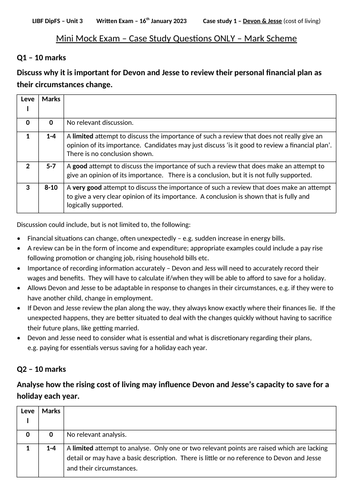 LIBF DipFS U3 Exam JAN 2023: CS1 - PREMIUM Bundle | Teaching Resources