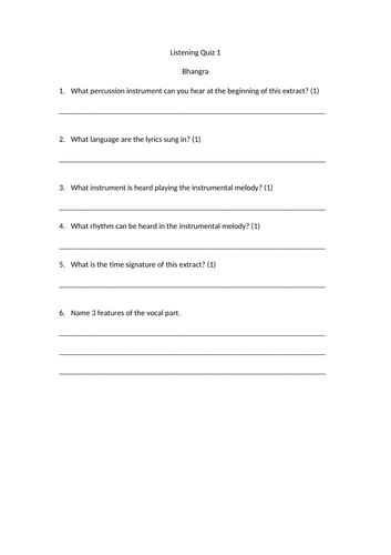 OCR Rhythms of the World - Bhangra | Teaching Resources