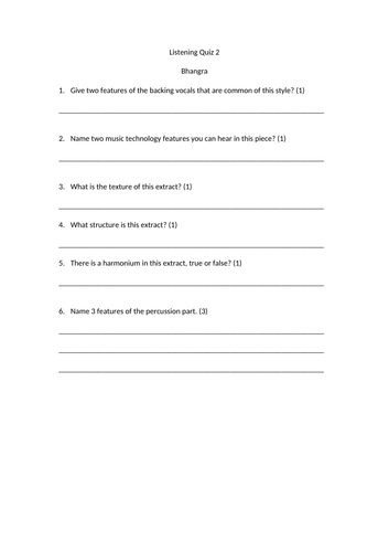 OCR Rhythms of the World - Bhangra | Teaching Resources