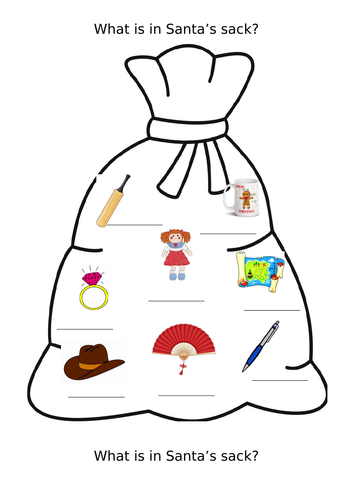 What's in Santa's sack ? | Teaching Resources