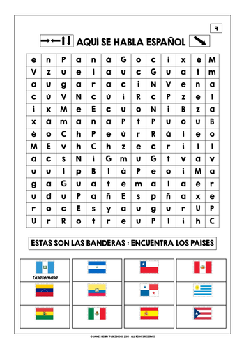 SPANISH-SPEAKING COUNTRIES WORD SEARCHES | Teaching Resources