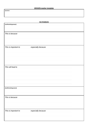 A Level AQA Business Exam Structure Guidance & writing frames ...