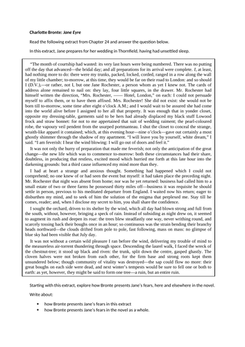 Jane Eyre: Chapters 22 - 24 | Teaching Resources Jane Eyre: Chapters 22 - 24 | Teaching Resources