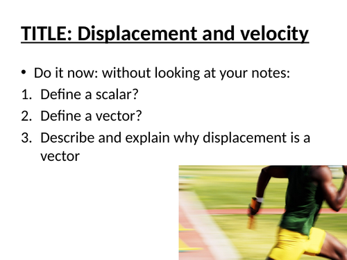 A Level physics displacement and velocity OCR A | Teaching Resources