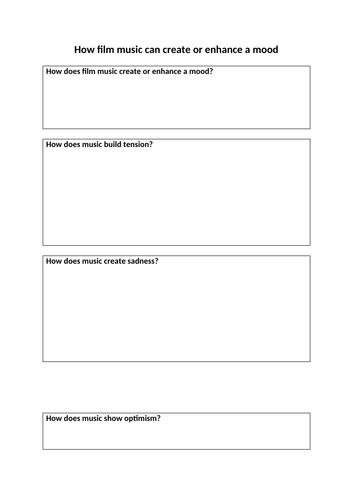 OCR Film Music - How music depicts the genre/film (Lesson 2) - with ...