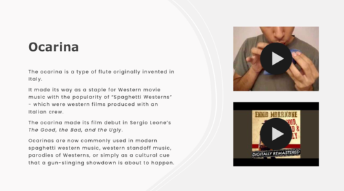 OCR Film Music - Western Film Music (Lesson 5) includes knowledge ...