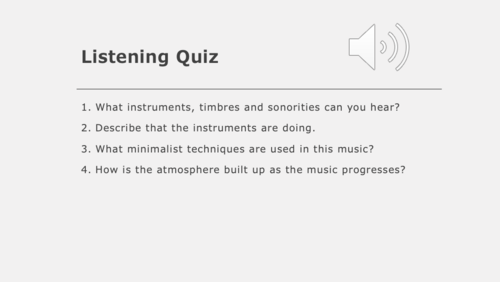 OCR Film Music - Minimalism Film Music (Lesson 3) includes knowledge ...
