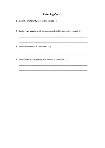 OCR Film Music - Horror (Lesson 6) with worksheet and listening quizzes ...
