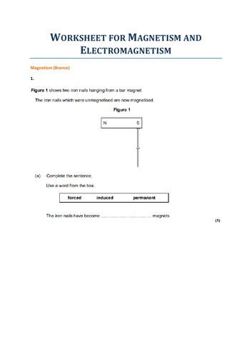 GCSE Magnetism and Electromagnetism | Teaching Resources