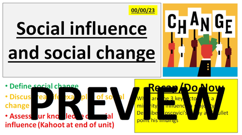Social influence and social change - AQA A Level Psychology (Social ...