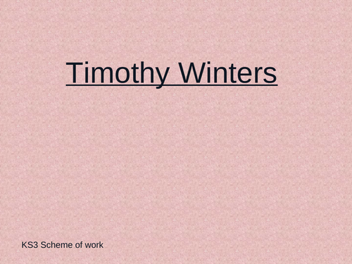Timothy Winters - Complete Scheme of Work. | Teaching Resources