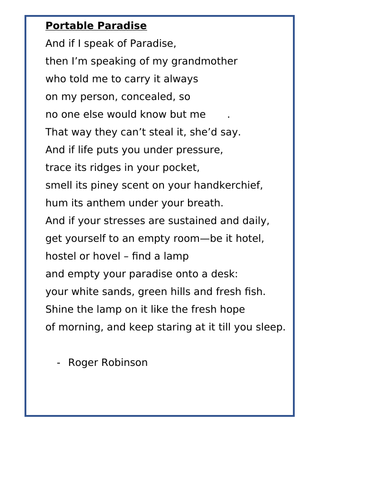 Talk For Writing (Paradise Poetry) | Teaching Resources