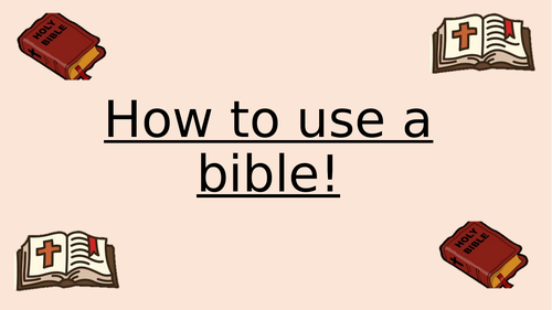 How to use the Bible - finding passages | Teaching Resources