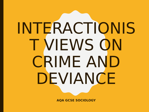 AQA Sociology Crime resources GCSE | Teaching Resources