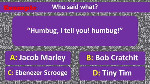 Dickens' A Christmas Carol Mega Quiz | Teaching Resources