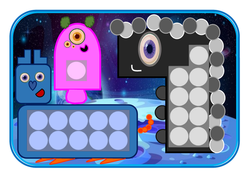 Numicon aliens and rockets | Teaching Resources