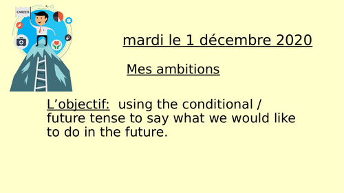Studio 3 vert - Mes ambitions | Teaching Resources Studio 3 vert - Mes ambitions | Teaching Resources