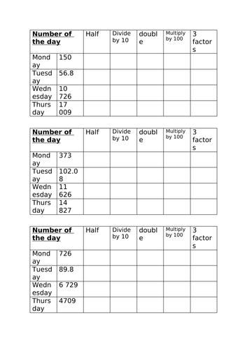 year 6 maths - number of the day 7 weeks | Teaching Resources
