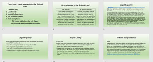 Edexcel Government UK Rule of Law | Teaching Resources