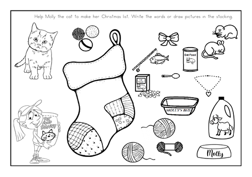 A Cat's Christmas Wish List | Teaching Resources