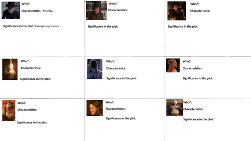 A Christmas Carol Film Capture Sheet | Teaching Resources