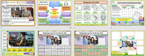 Sixth Formers + Working Hours / Employment | Teaching Resources