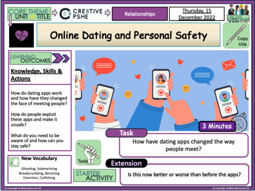 Online Dating + Personal Safety | Teaching Resources