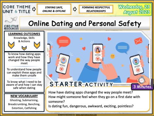 Online Dating + Personal Safety | Teaching Resources