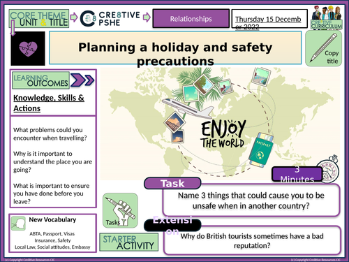 Planning a Holiday | Teaching Resources