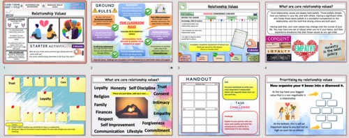 PSHE Relationship Values | Teaching Resources