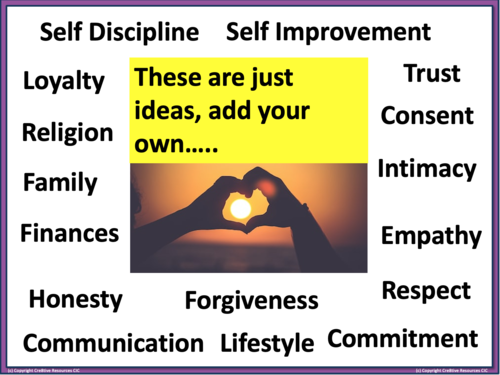 PSHE Relationship Values | Teaching Resources