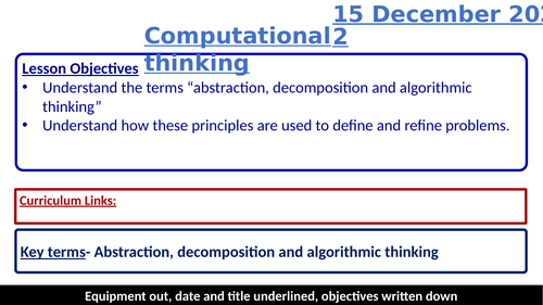 Computational thinking OCR Computer Science GCSE 9-1. Worksheet and ... Computational thinking OCR Computer Science GCSE 9-1. Worksheet and ...