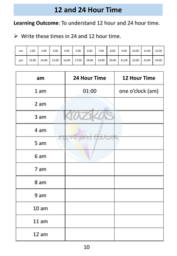 Time Workbook - Functional Skills Maths - Entry Level 3 | Teaching ...