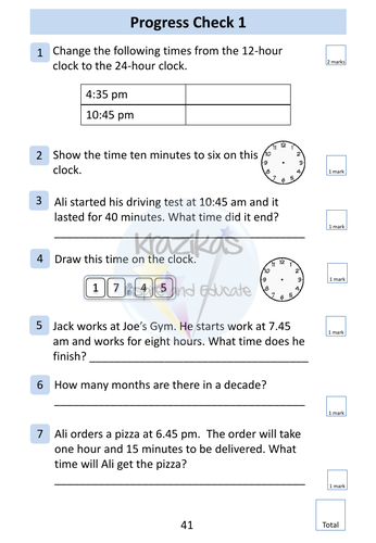Time Workbook - Functional Skills Maths - Entry Level 3 | Teaching ...