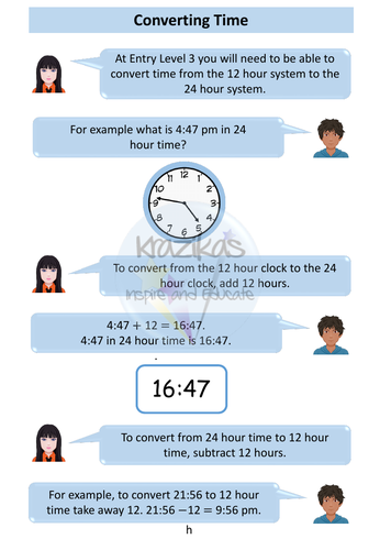 Time Workbook - Functional Skills Maths - Entry Level 3 | Teaching ...