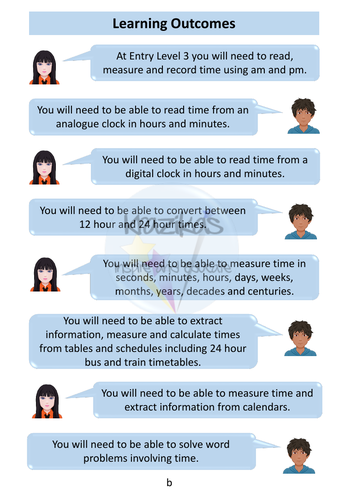 Time Workbook - Functional Skills Maths - Entry Level 3 | Teaching ...