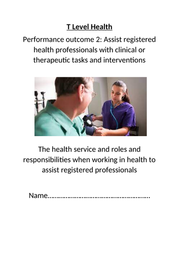 P02: Assist registered health professionals workbook | Teaching Resources