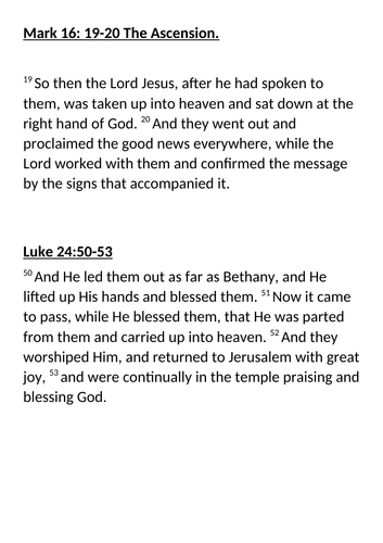 AQA RS:#L10 Resurrection & Ascension of Jesus | Teaching Resources