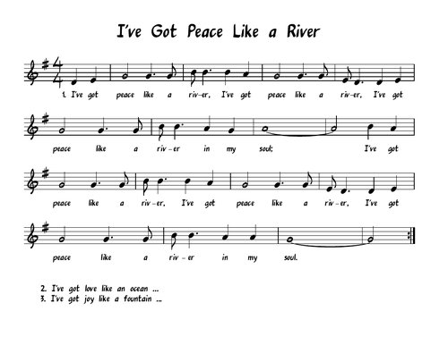 Peace Like A River - Boomwhacker Play Along Video and Sheet Music ...