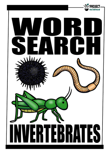 Invertebrates Word Search | Teaching Resources
