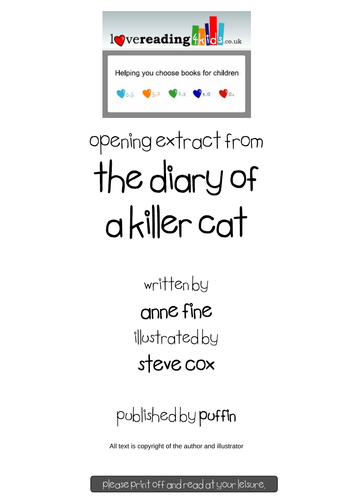 The Diary of a Killer Cat - Whole Class Reading Session! | Teaching ...