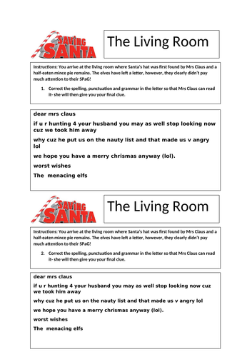 Christmas Escape Room- English | Teaching Resources