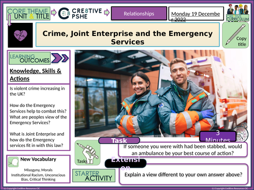 Crime Joint Enterprise and the Emergency Services | Teaching Resources