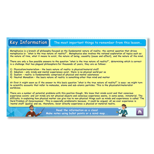 Metaphysics & The Nature of Reality: Philosophy Lesson for Students ...