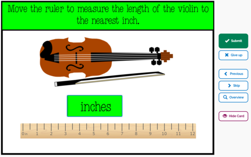 Boom Cards- Measuring With A Moveable Inch Ruler | Teaching Resources