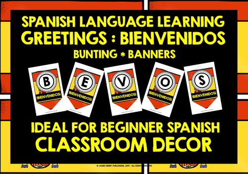 SPANISH GREETINGS BANNERS FREEBIE #1 | Teaching Resources