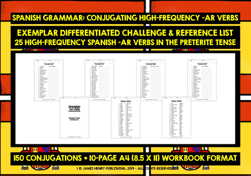 SPANISH AR VERBS PRETERITE TENSE CONJUGATION PRACTICE | Teaching Resources